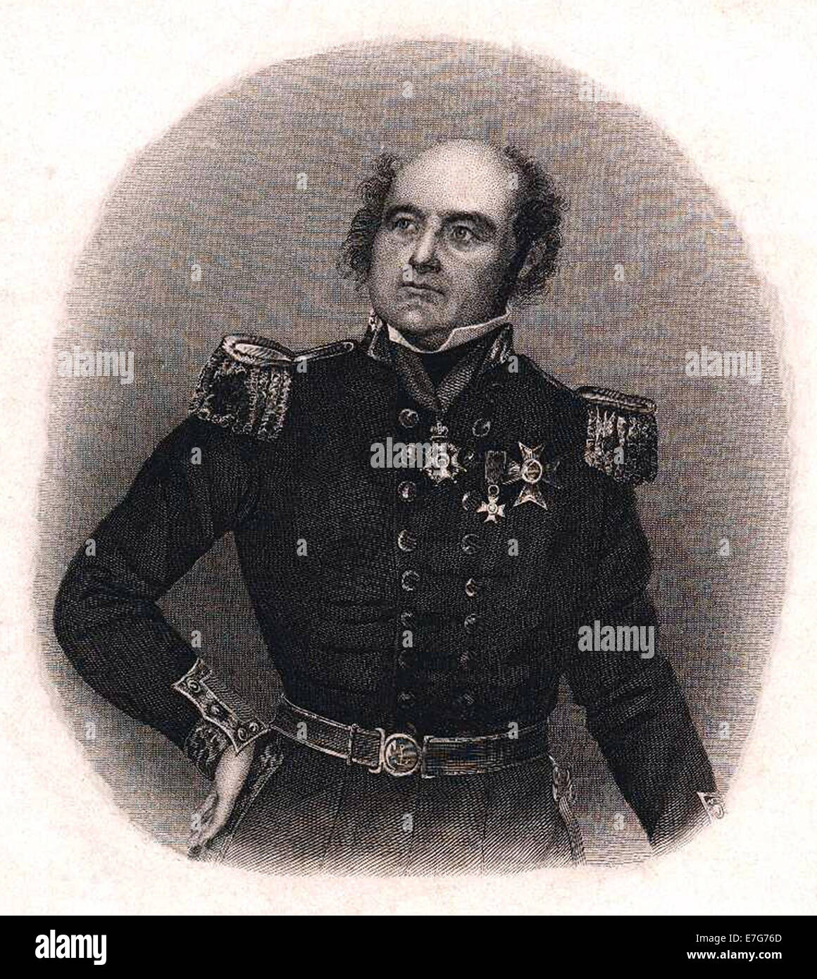 Sir John Franklin, English sea captain and Arctic explorer Stock Photo ...