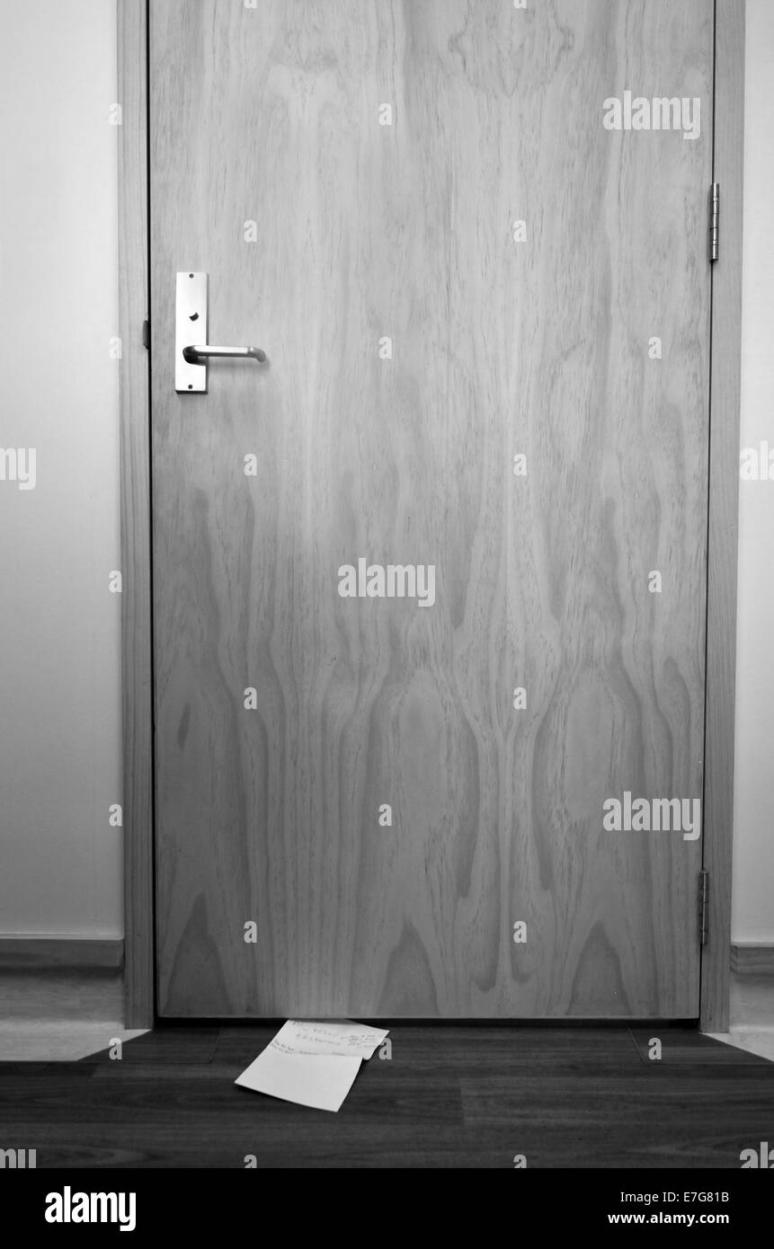 Message Under Door High Resolution Stock Photography and Images - Alamy