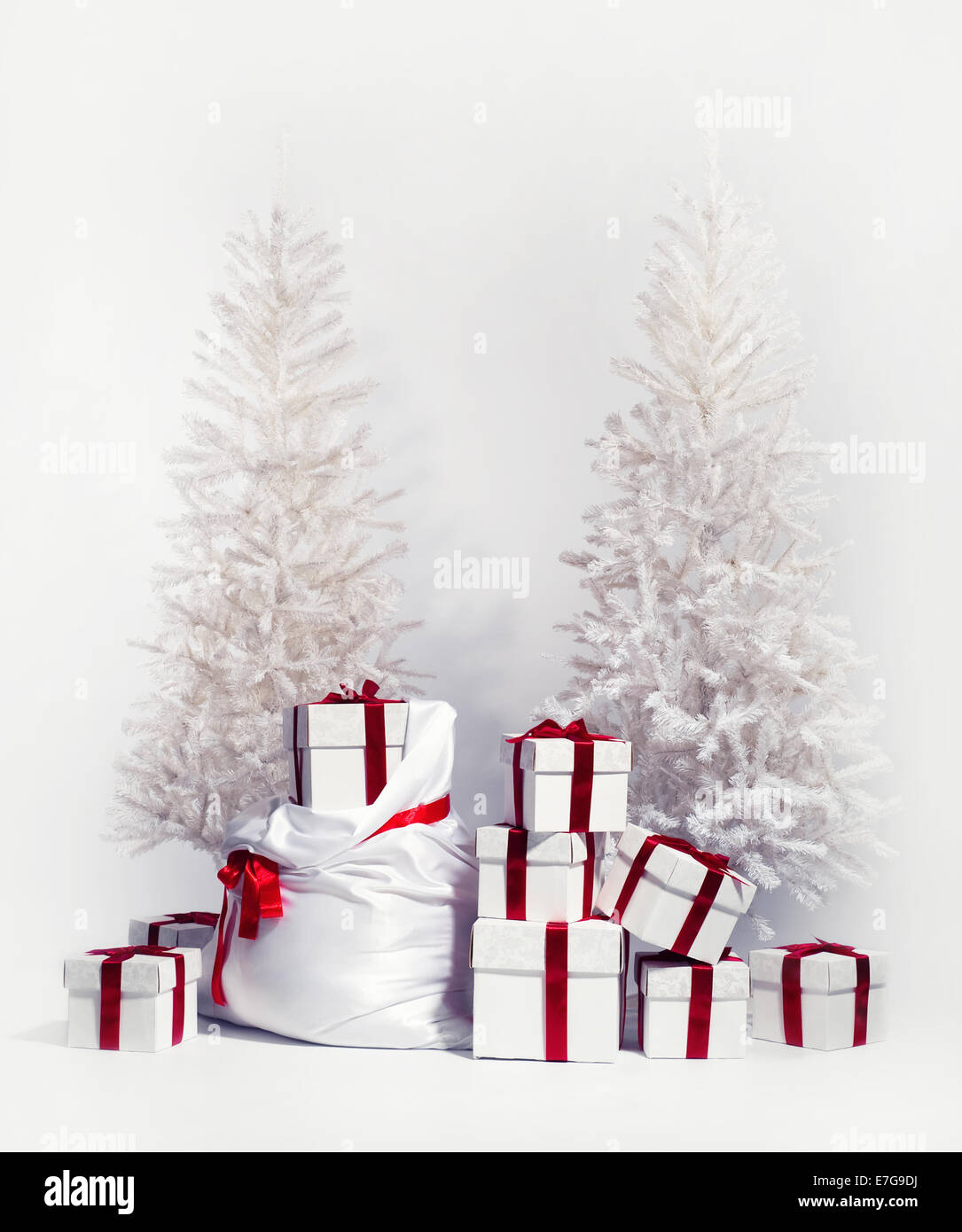 Christmas decorated pine trees hi-res stock photography and images - Alamy