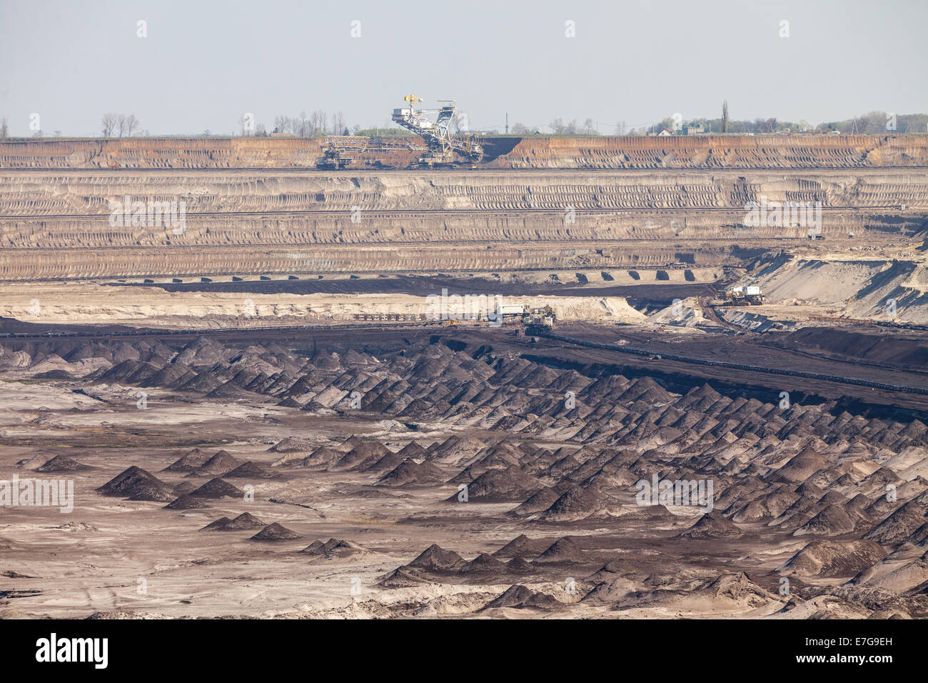 Open pit. Opencast brown coal mine. Industrial landscape Stock Photo ...