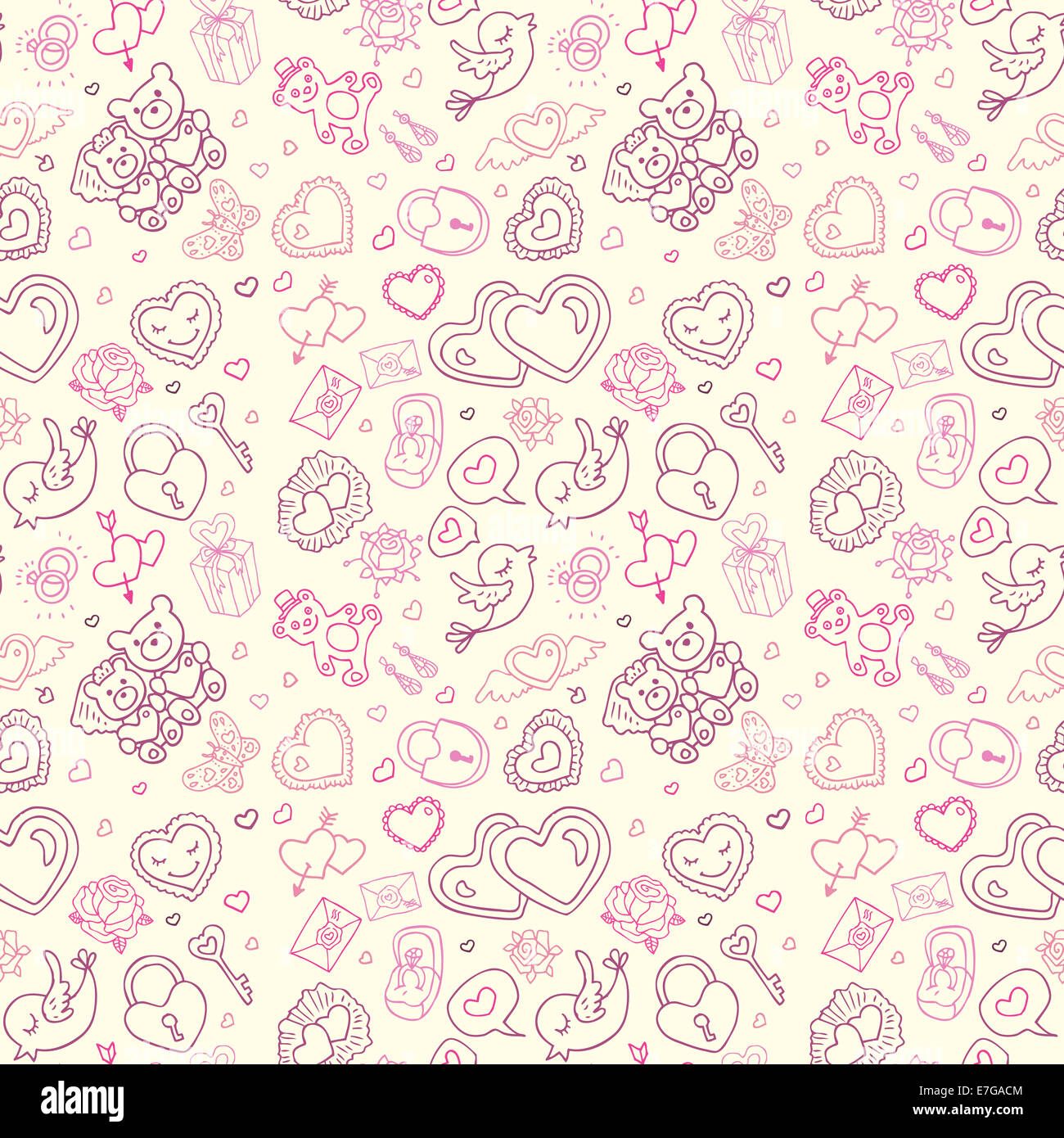 Seamless wedding patterns Stock Photo - Alamy