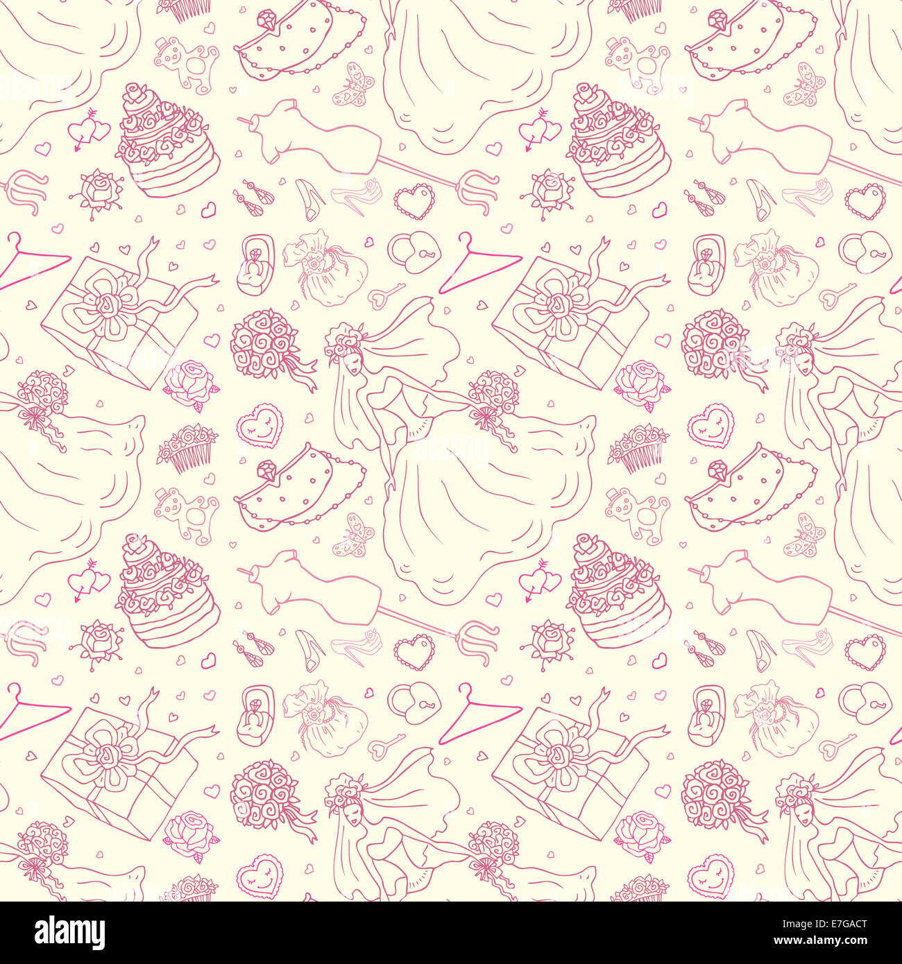 Seamless wedding patterns Stock Photo - Alamy