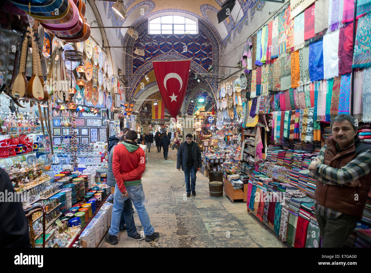 Inside the Grand Bazaar in Istanbul, Turkey Stock Photo - Alamy
