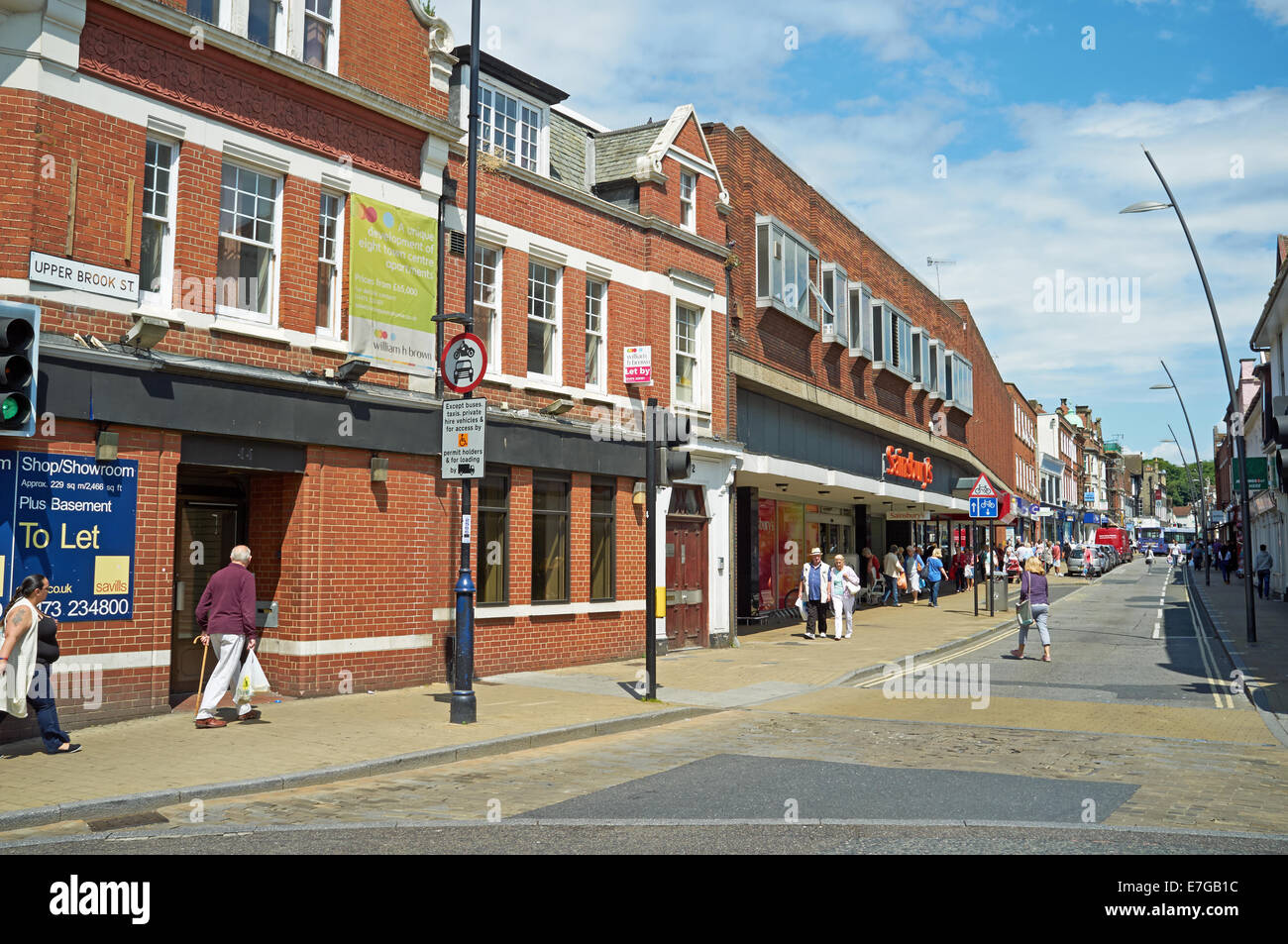 Upper Brook Street Ipswich Suffolk UK Stock Photo - Alamy