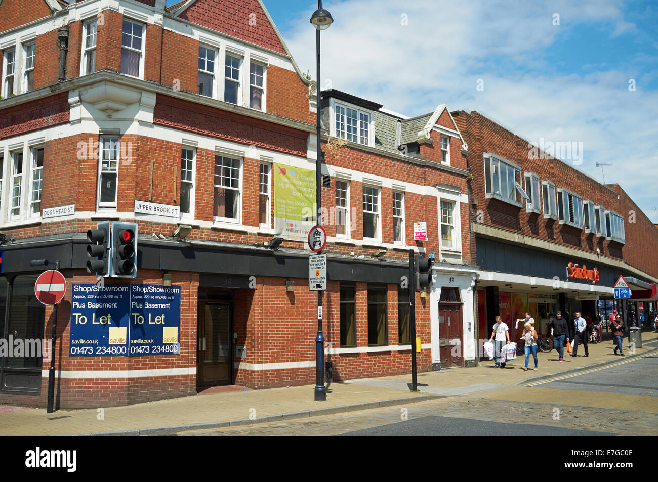 Upper Brook Street Ipswich Suffolk UK Stock Photo - Alamy