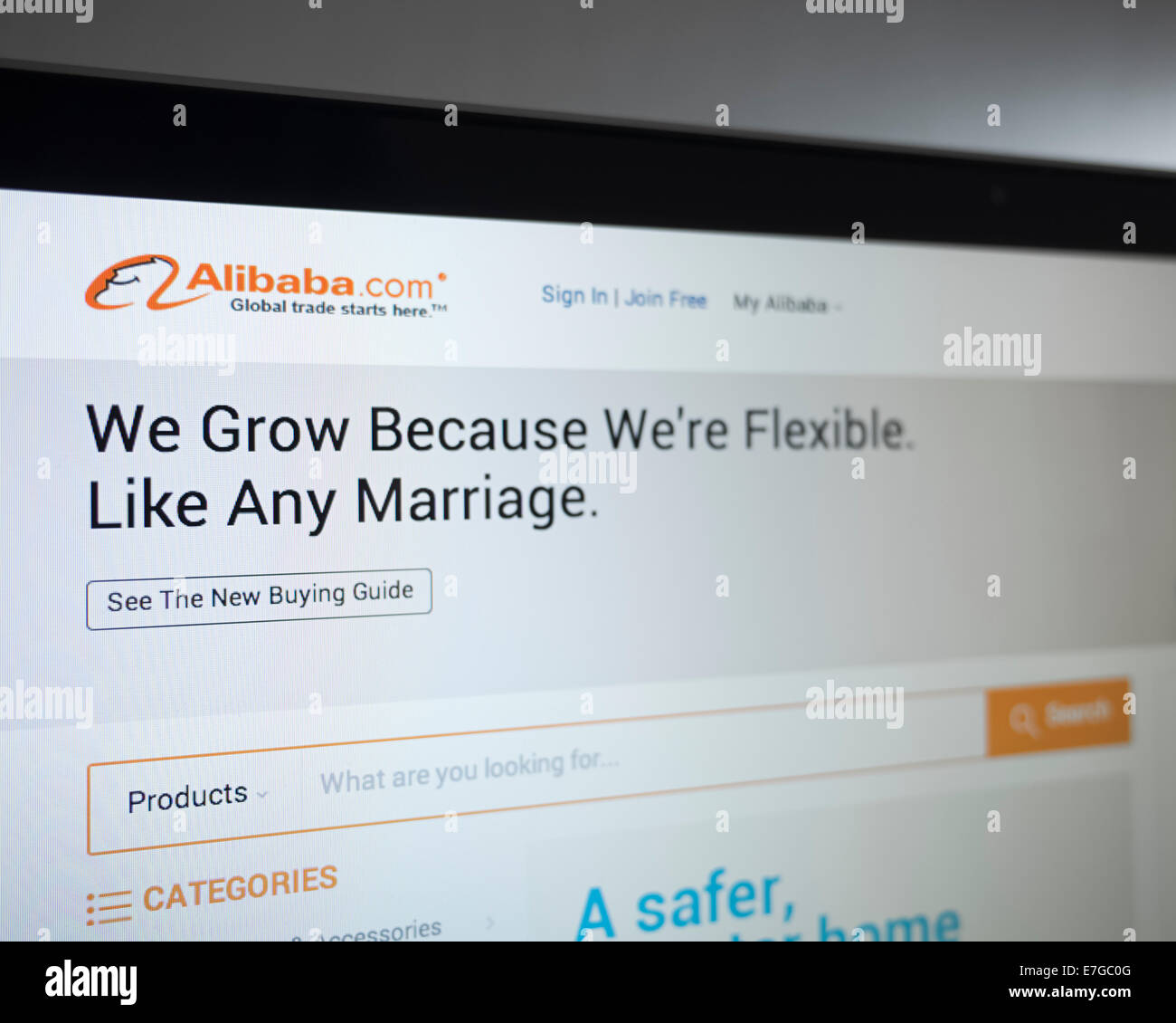 Alibaba com screen hi-res stock photography and images - Alamy