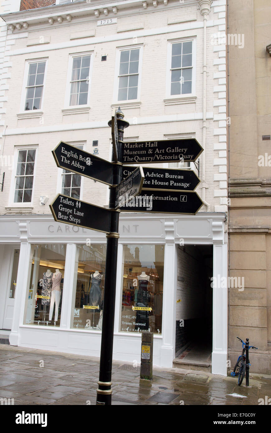 Town center information sign tourist information hi-res stock ...