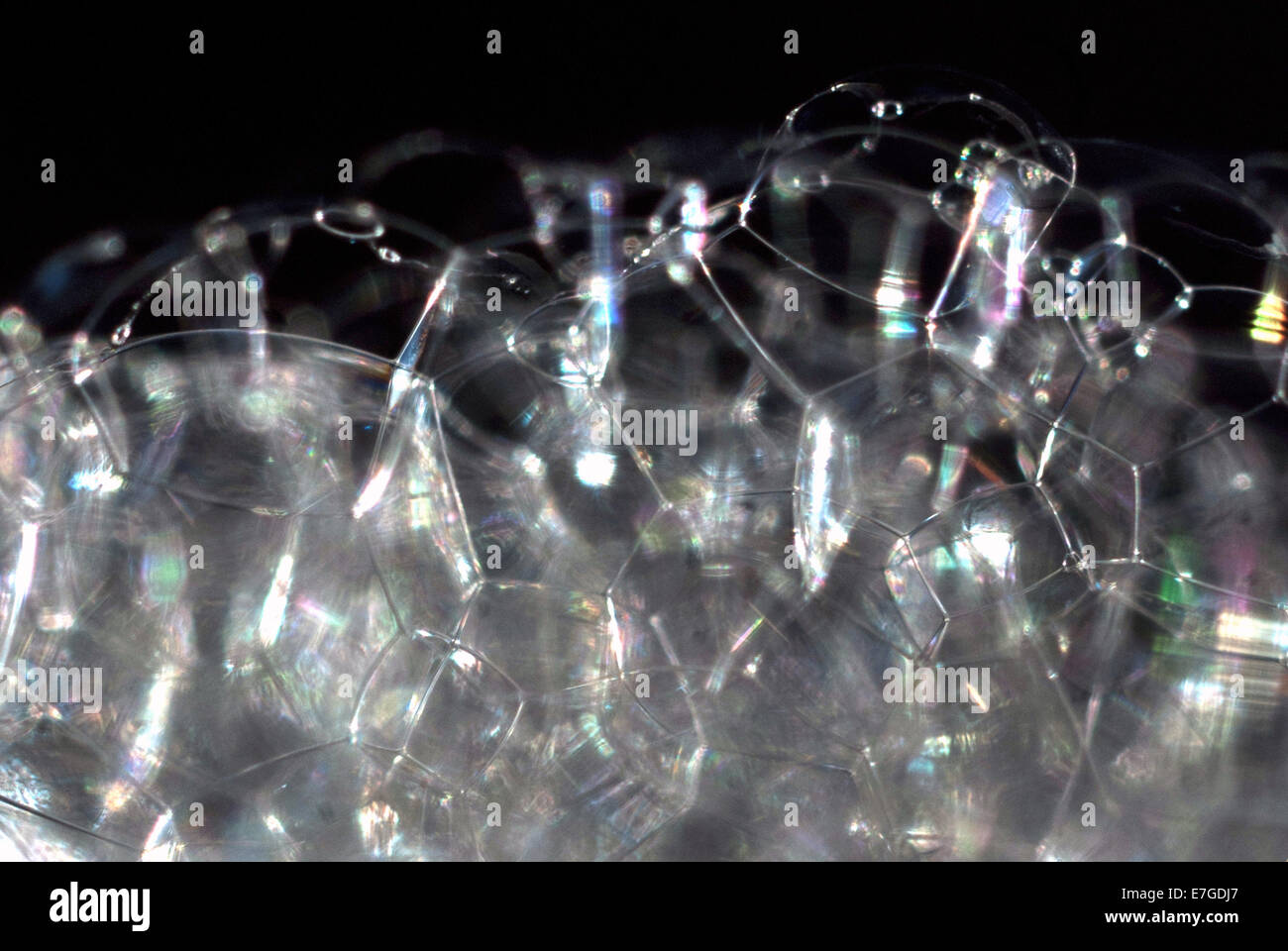 Close up of soap bubbles / Detergent Stock Photo - Alamy
