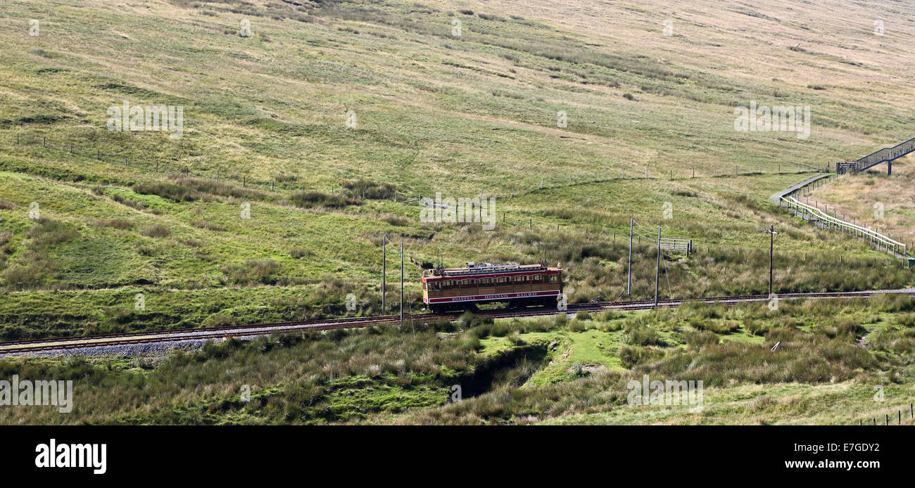 the snaefell mountain railway on the isle of man Stock Photo - Alamy