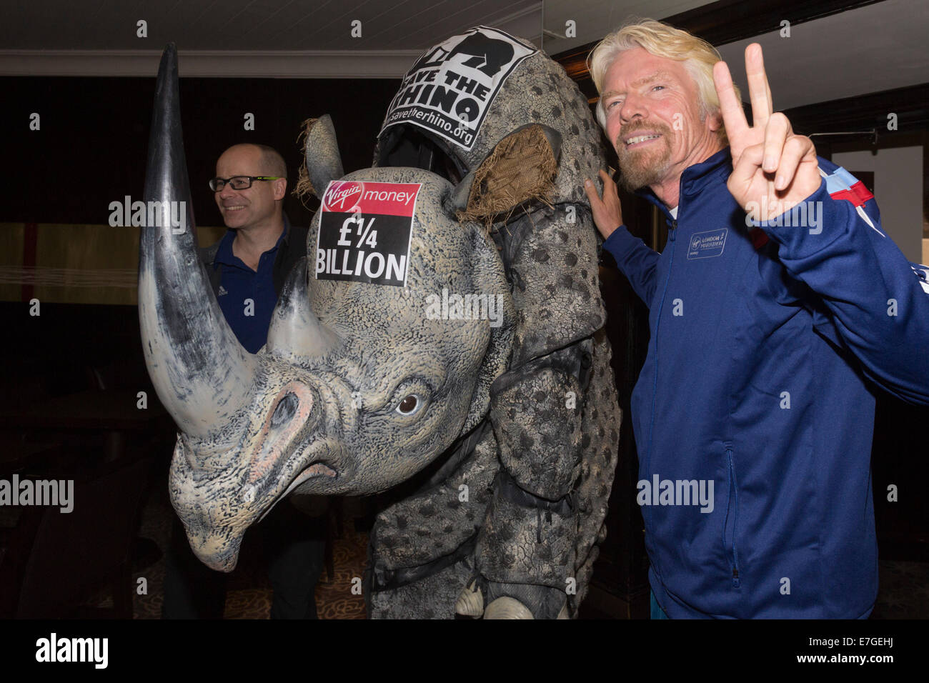 London, UK. 17 September 2014. Sir Richard Branson, pictured with ...