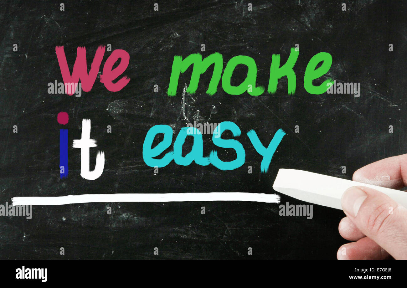 we make it easy concept Stock Photo - Alamy