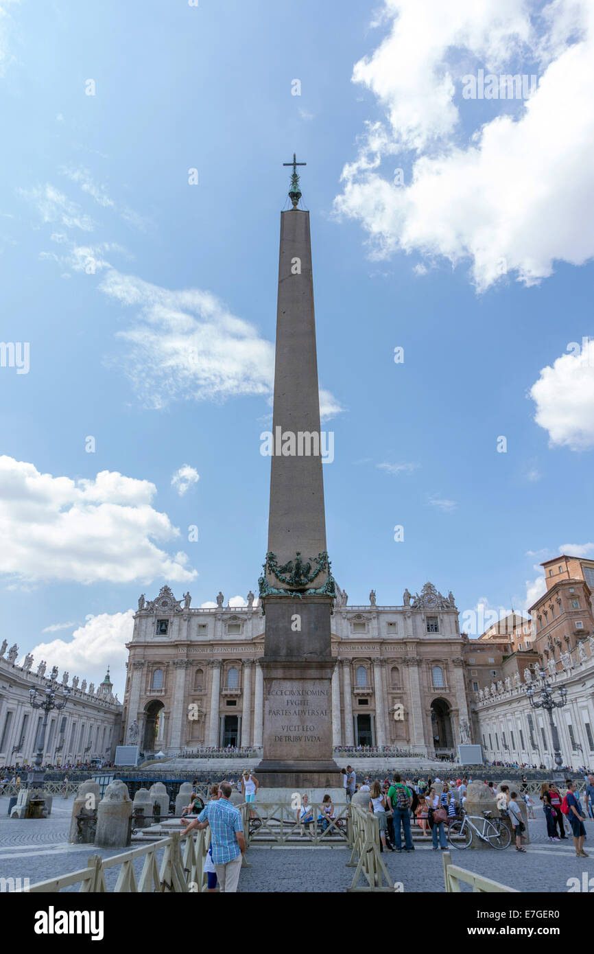 Vatican City: St. Peter's Square with Obelisk and St. Peter's Basilica ...