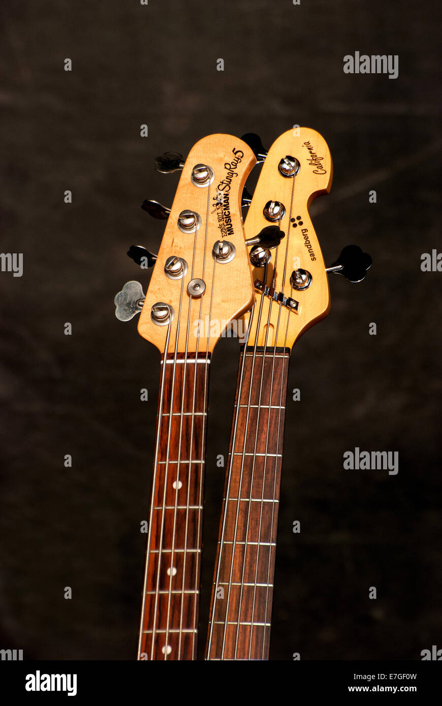 Two five string guitars Stock Photo - Alamy