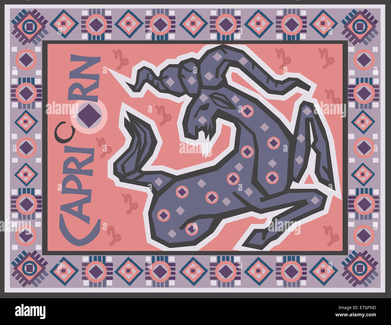 Horoscope Zodiac sign illustration with ornamental frame. Please find ...