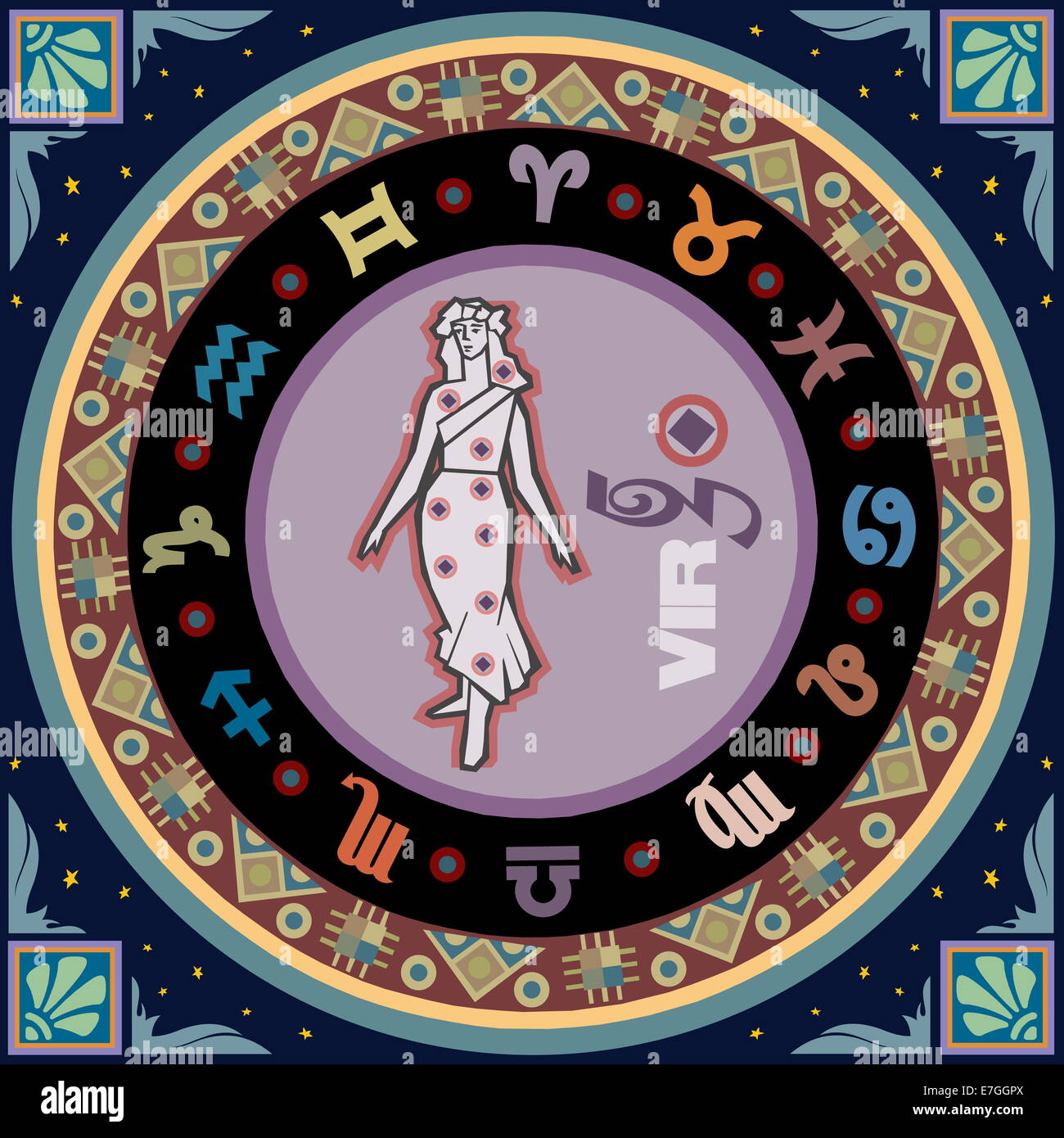 Horoscope Zodiac sign illustration. Please find another sign in the ...