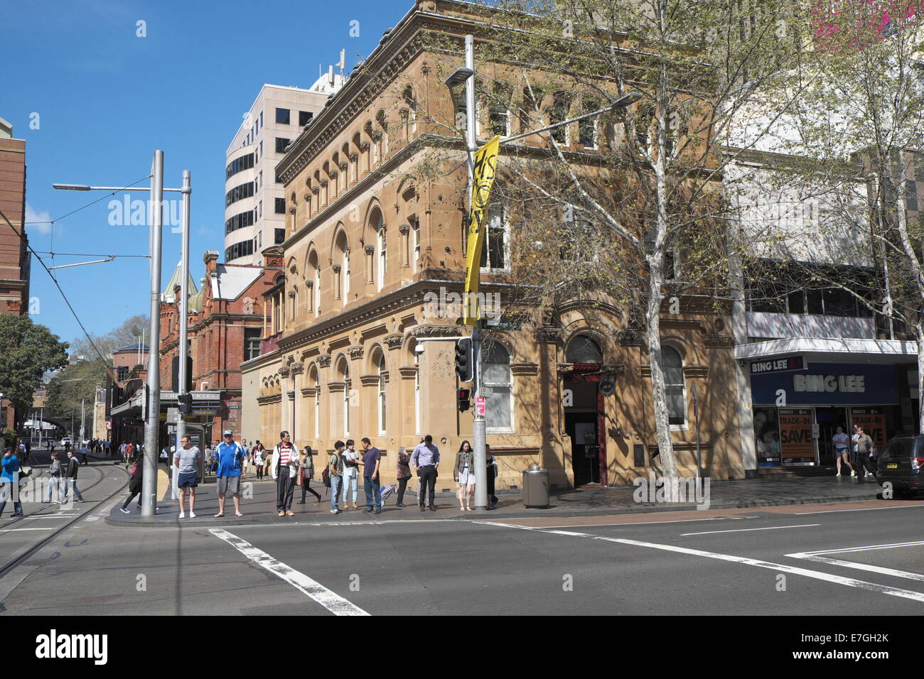 intersection of george and hay street in Sydney central business ...