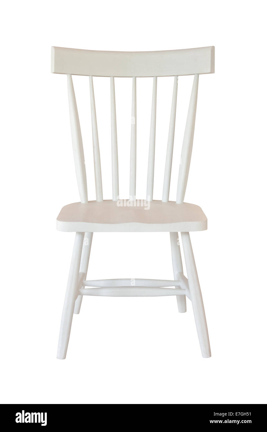White chair isolated On White Stock Photo - Alamy