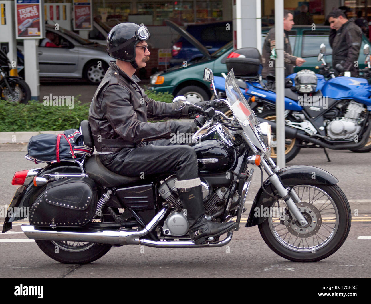 Leather clad hi-res stock photography and images - Alamy