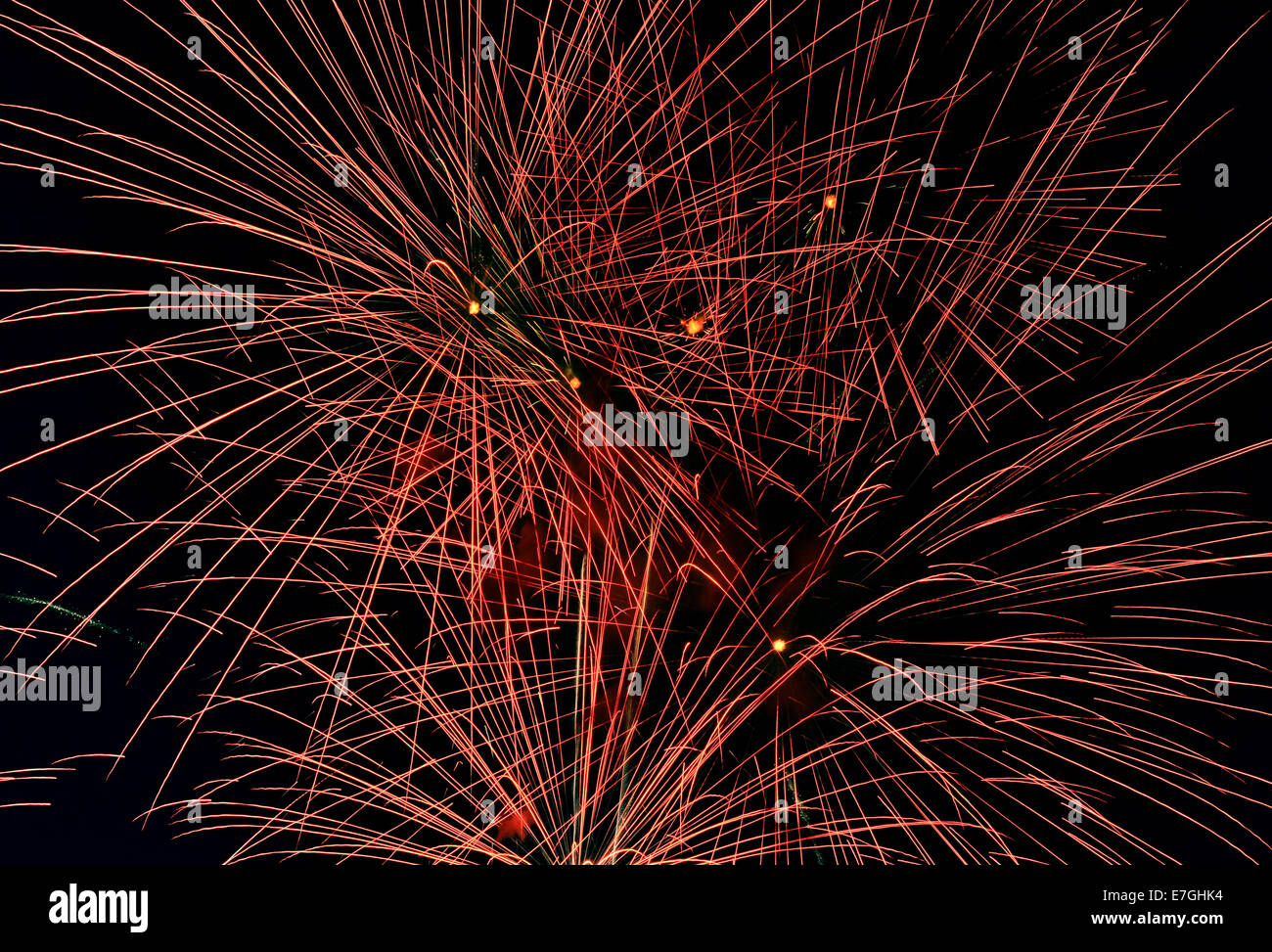 Beautiful colourful fireworks explode in hi-res stock photography and ...