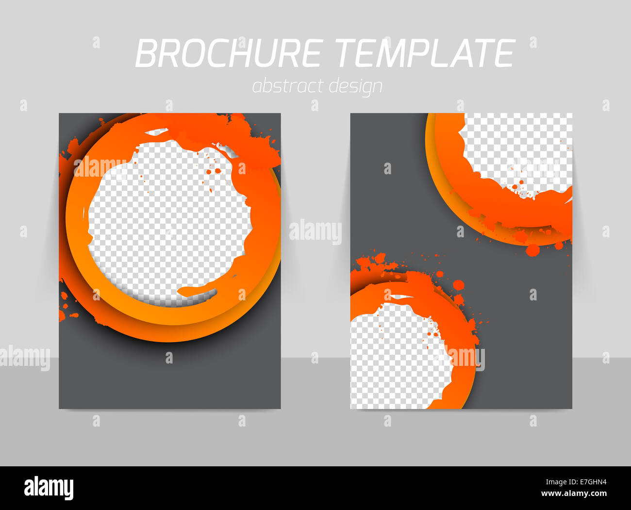 Flyer template back and front design Stock Photo - Alamy