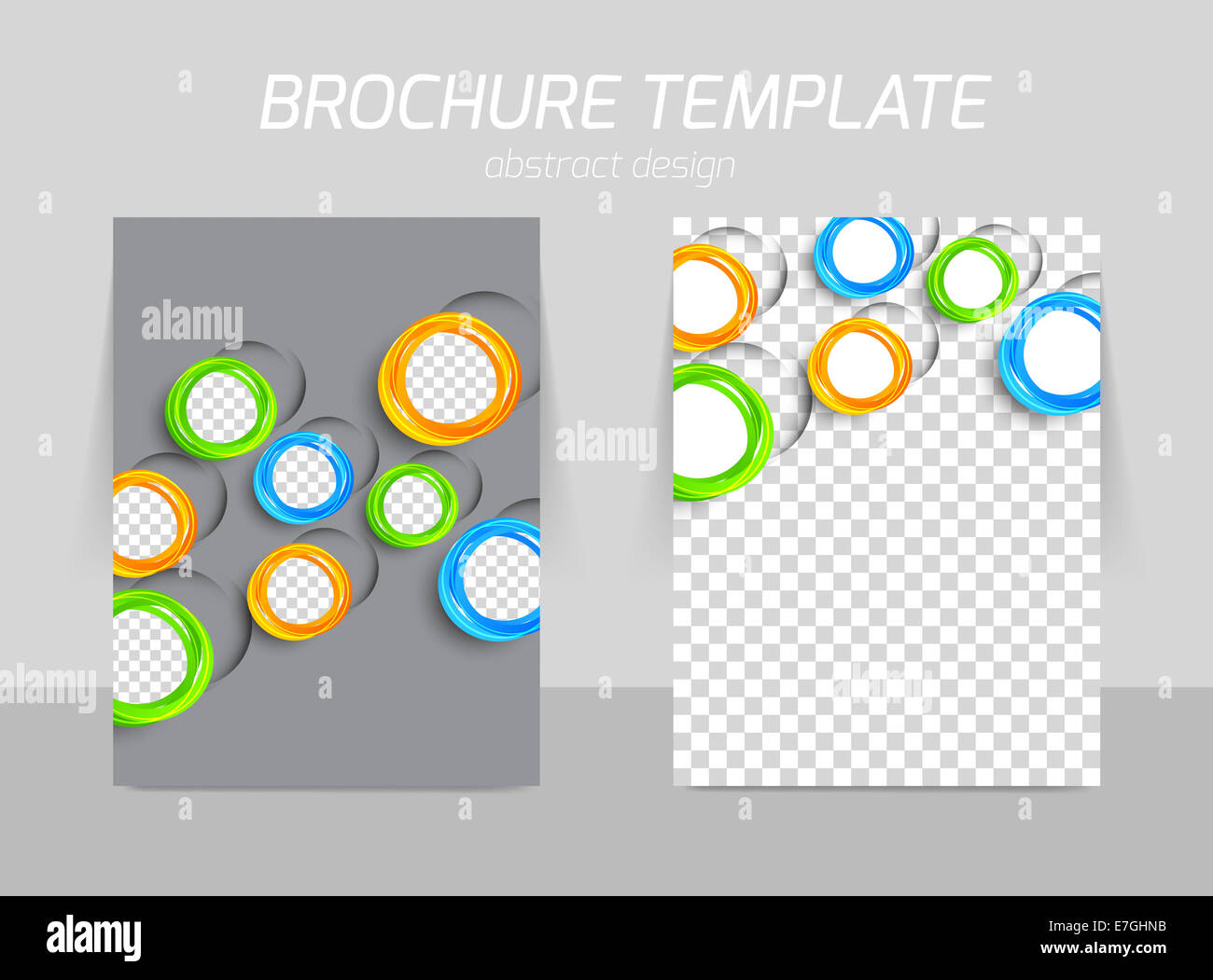 Flyer template back and front design Stock Photo - Alamy