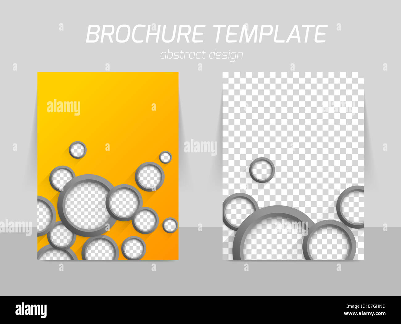 Flyer template back and front design Stock Photo - Alamy