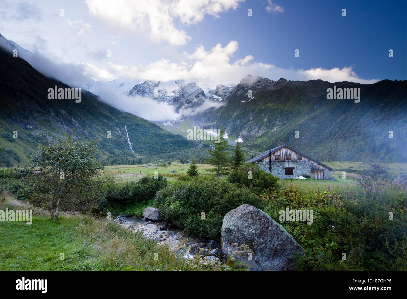 View from Refuge de Miage on Domes de Miage in Mont Blanc massif ...