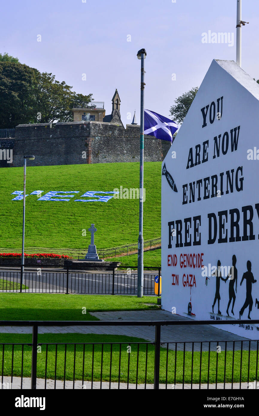 Derry, Londonderry, UK. 17th September, 2014. Support in Bogside for ...