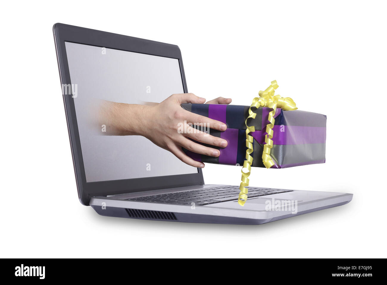 Concept wrapping paper gift Cut Out Stock Images & Pictures - Alamy