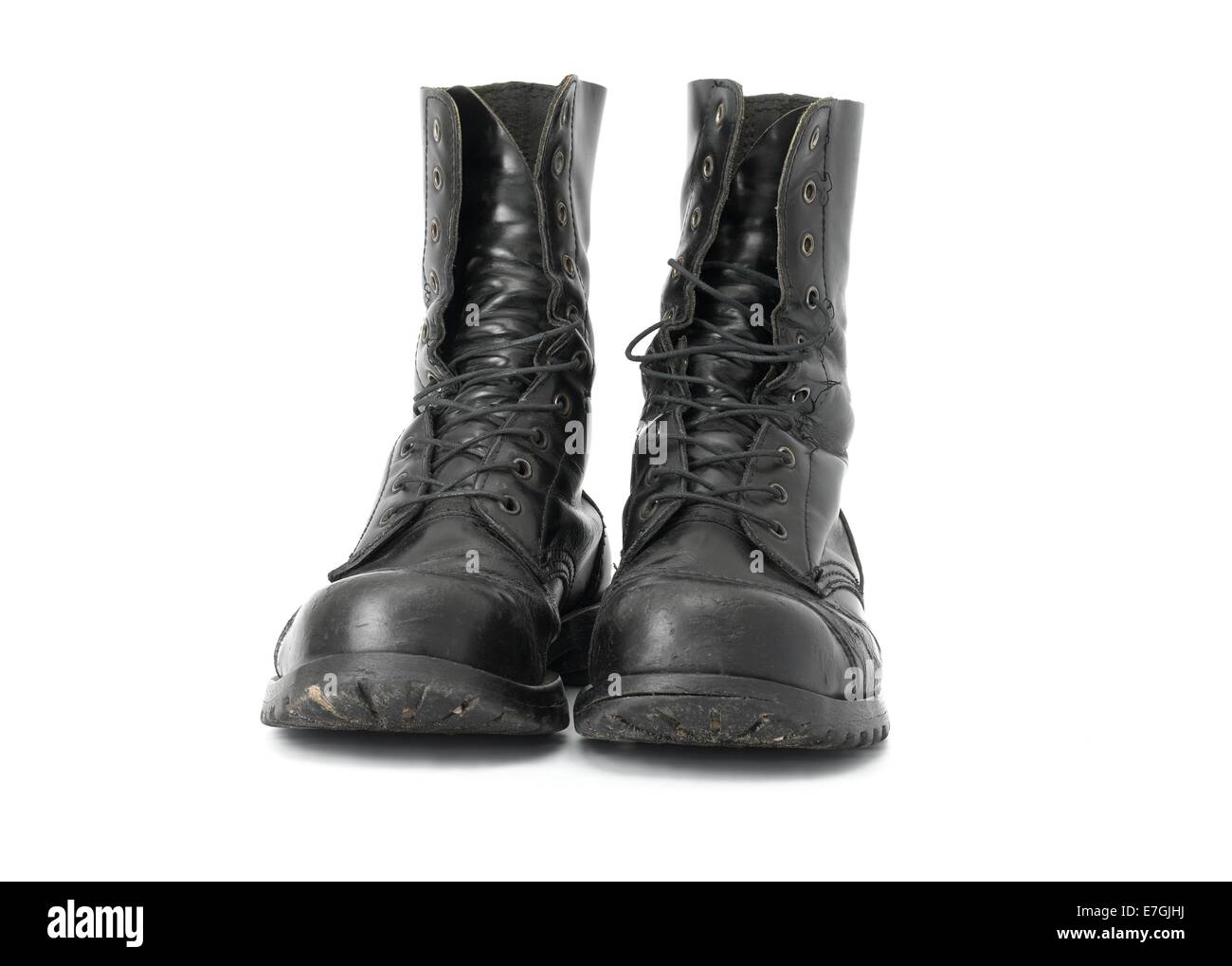 Boots black shoes hi-res stock photography and images - Alamy