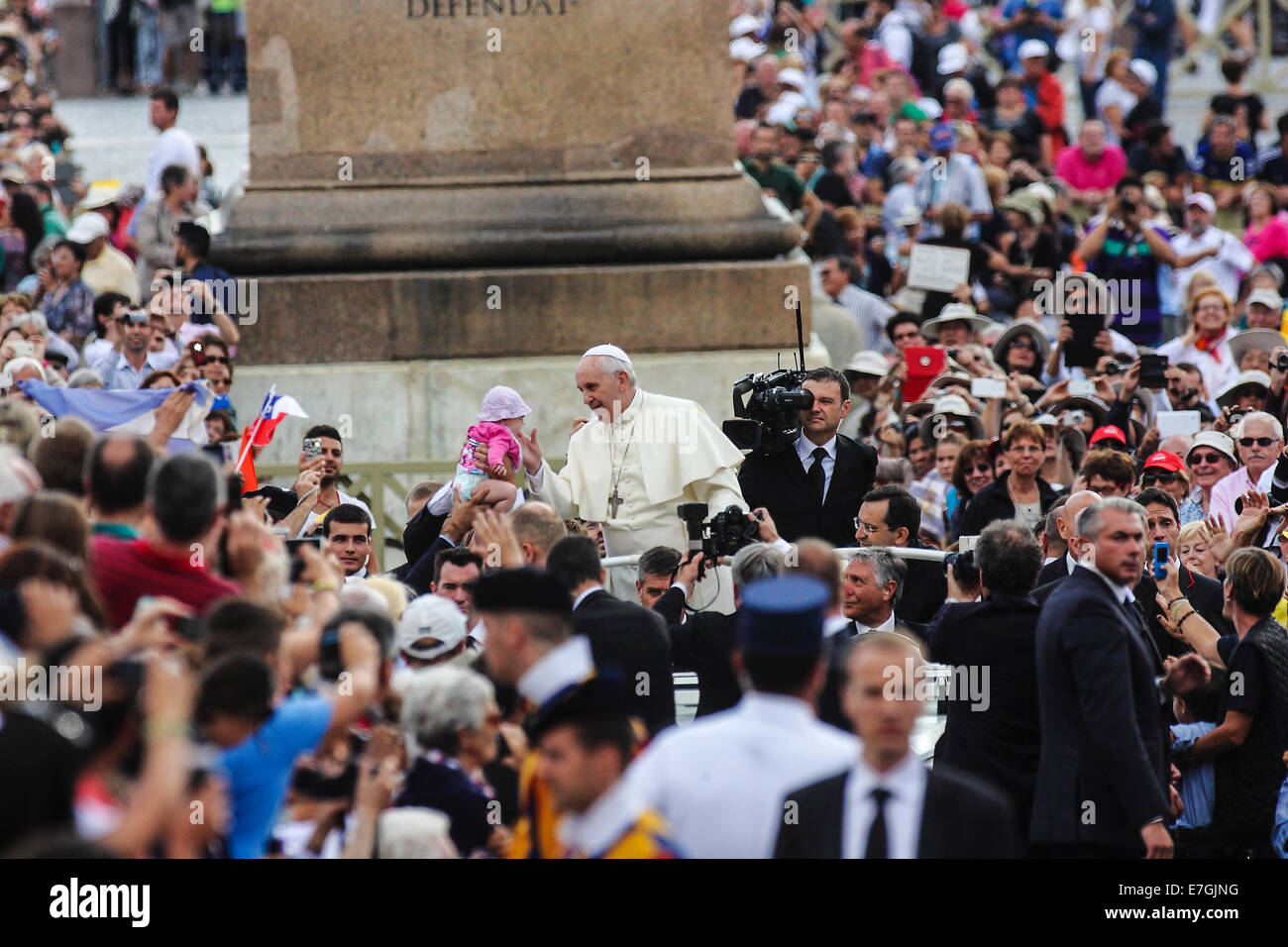 St. Peter's Square, as usual, Pope Francis celebrates the Audience of ...