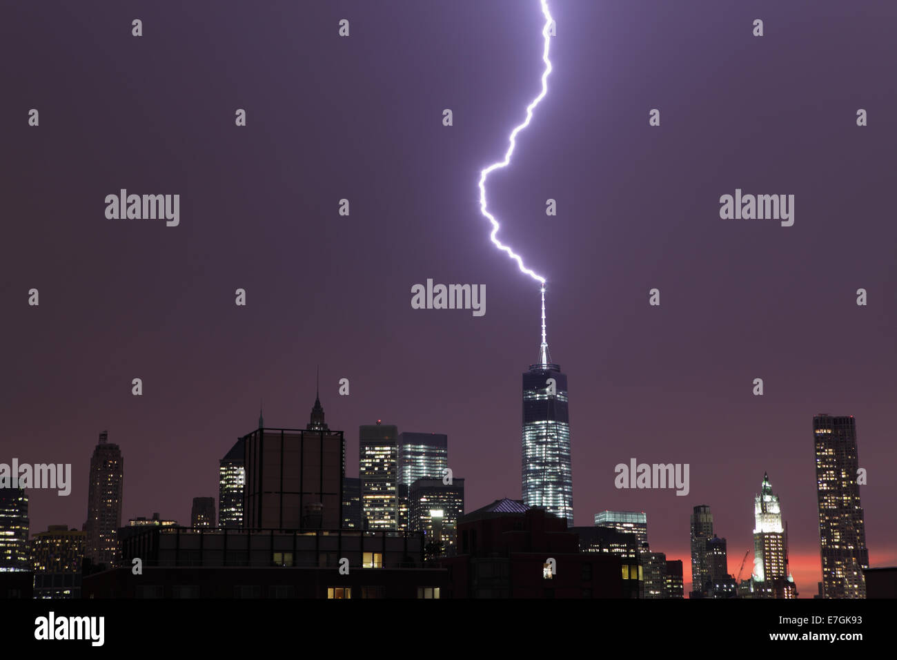 One World Trade Center Lightning