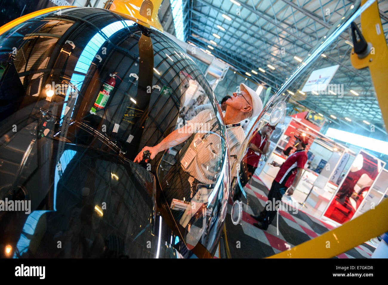Centurion, Pretoria, South Africa. 17th Sep, 2014. A visitor looks at a ...