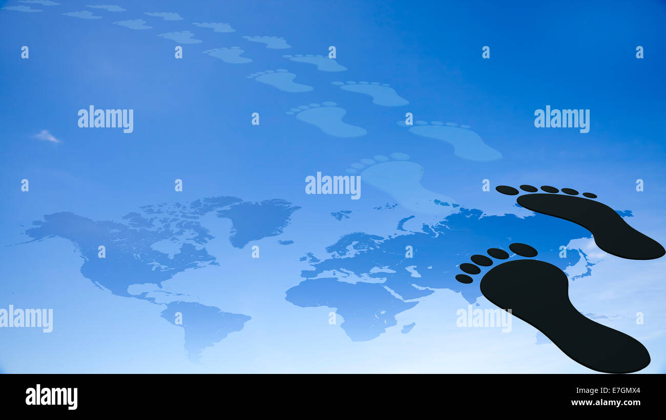 Human footprint map hi-res stock photography and images - Alamy