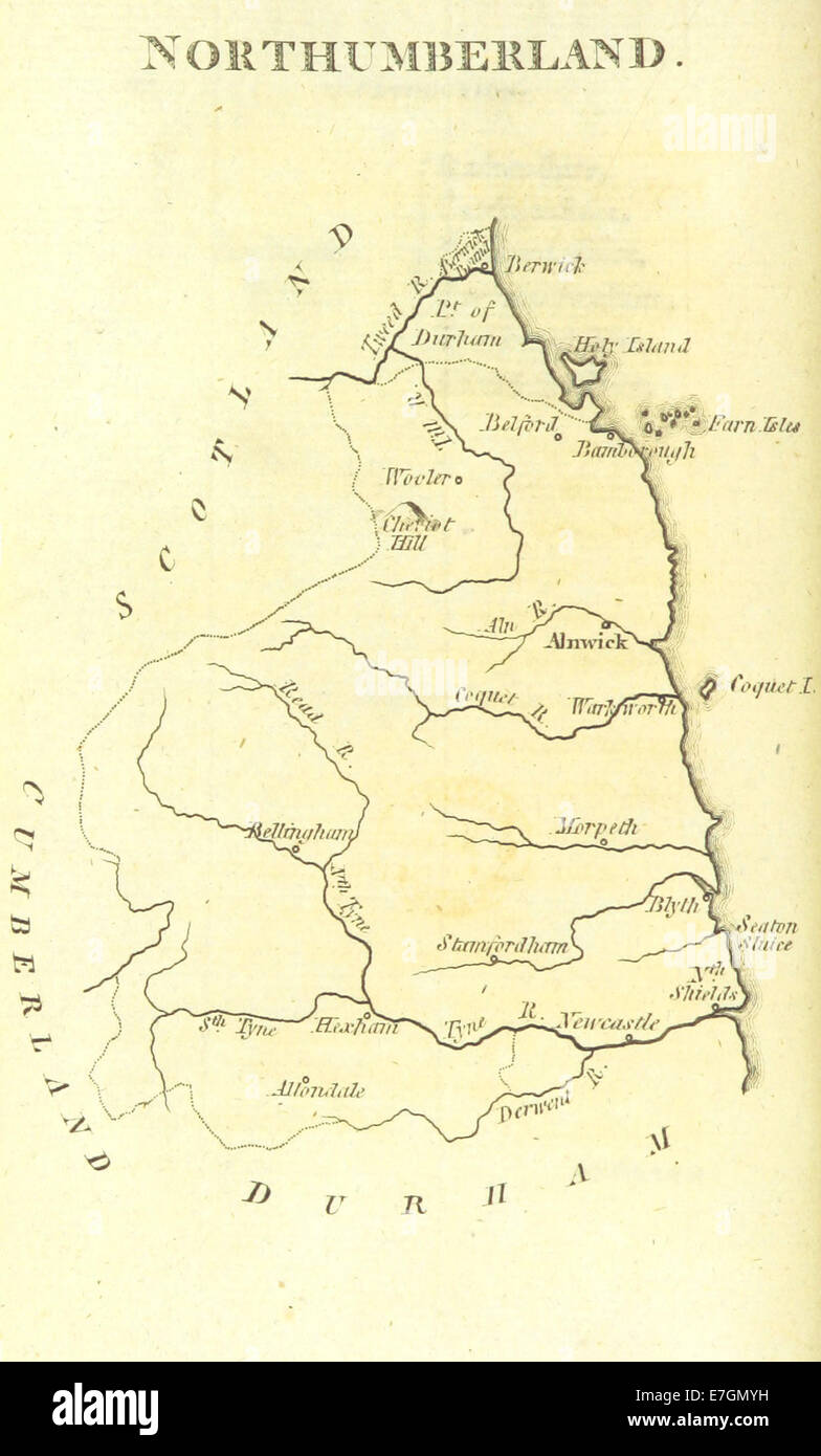 Northumberland county map hi-res stock photography and images - Alamy