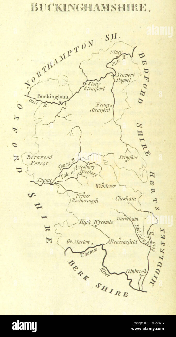 Buckinghamshire map hi-res stock photography and images - Alamy