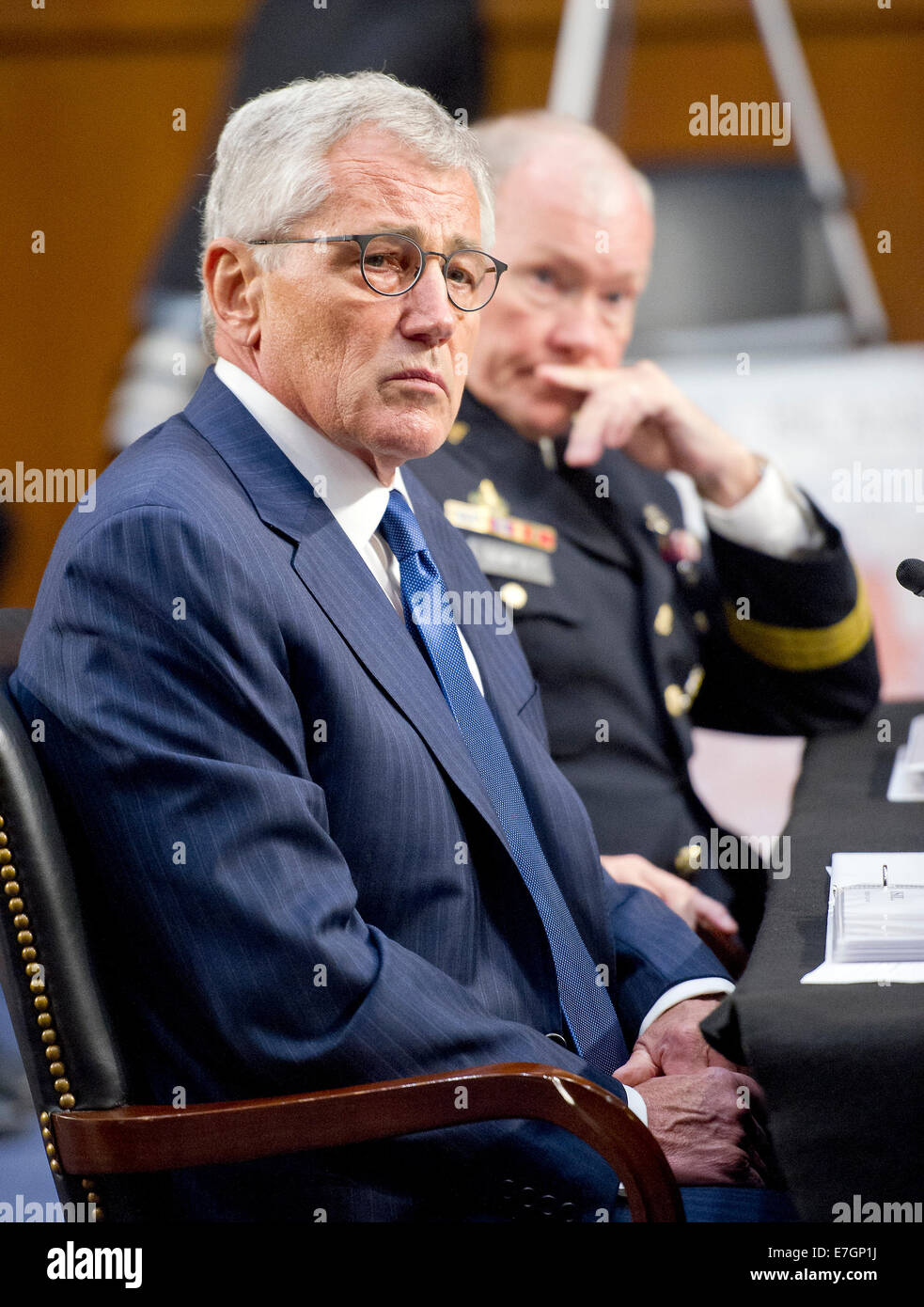 United States Secretary of Defense Chuck Hagel, left, and Chairman ...