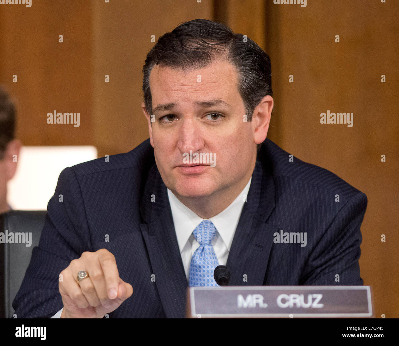 United States Senator Ted Cruz (Republican of Texas) asks questions of ...