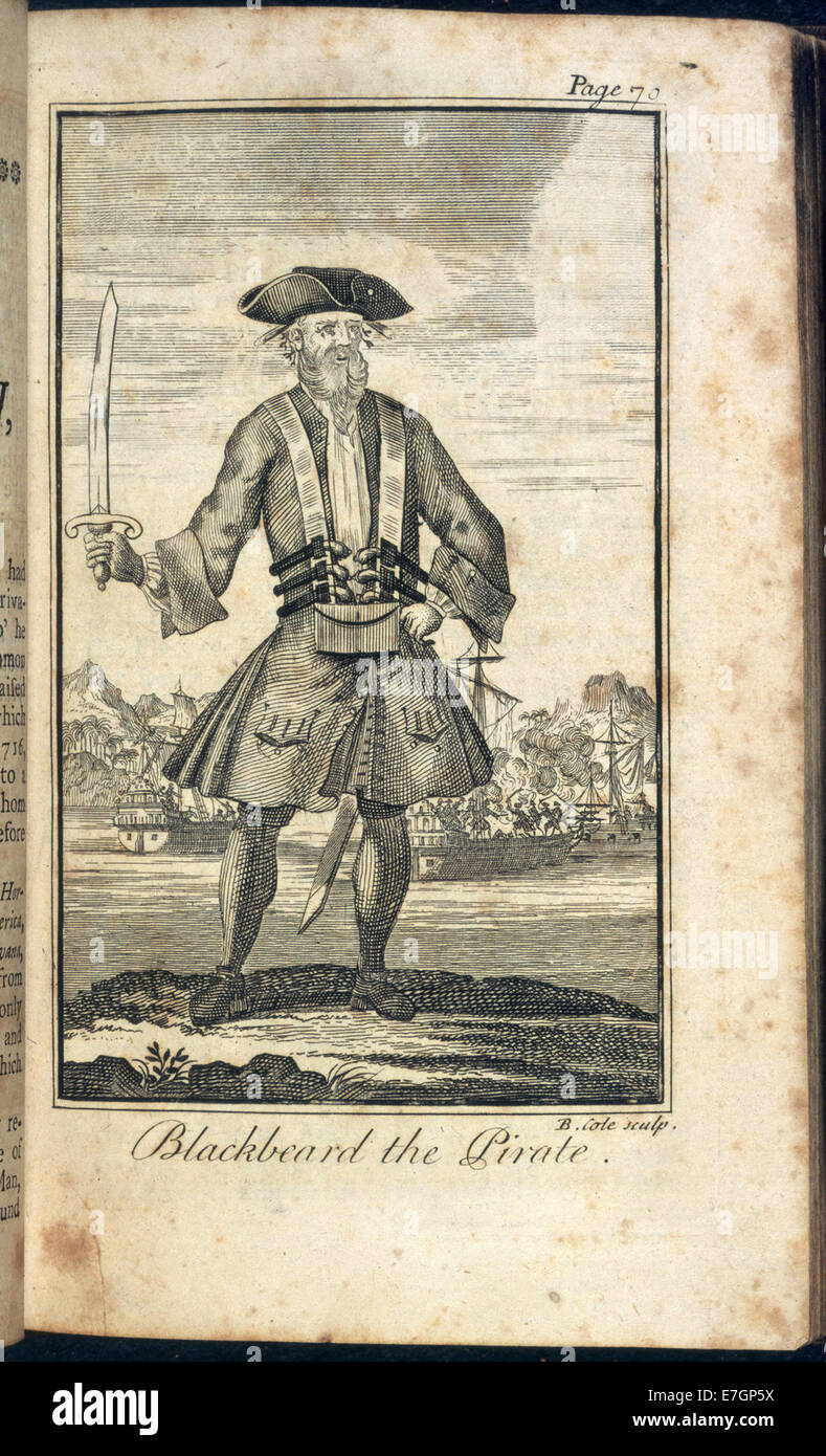 Blackbeard pirate illustration hi-res stock photography and images - Alamy