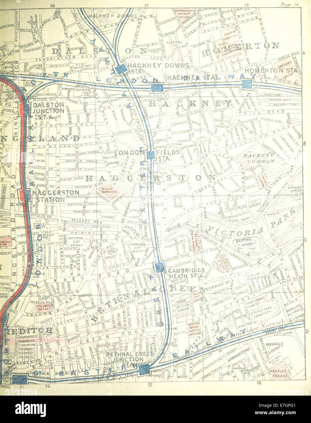 London 1888 map hi-res stock photography and images - Alamy