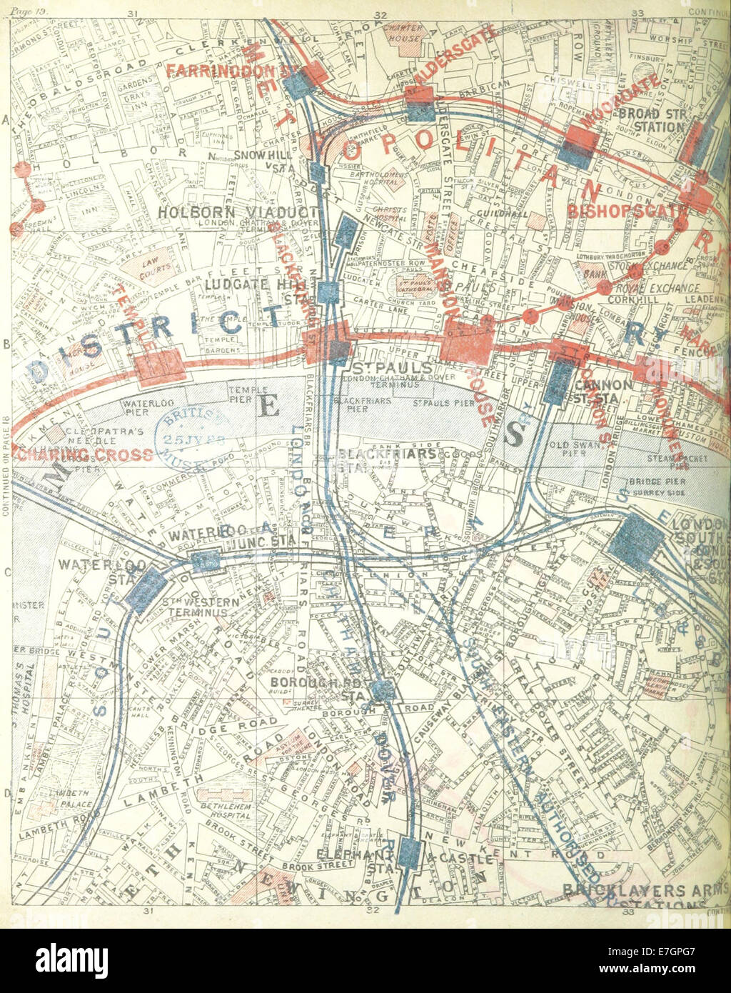 London 1888 map hi-res stock photography and images - Alamy