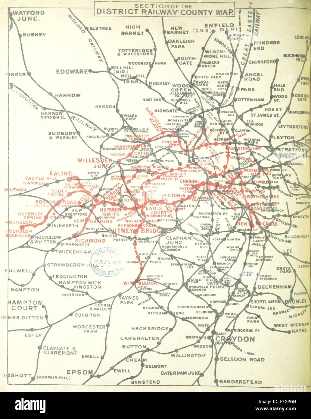 Railway and county map hi-res stock photography and images - Alamy