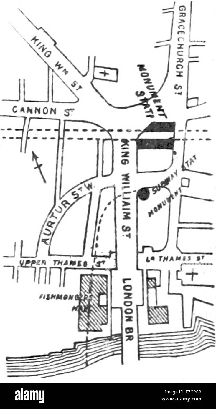 Map of the Monument area from the 1888 'District' publication, showing ...
