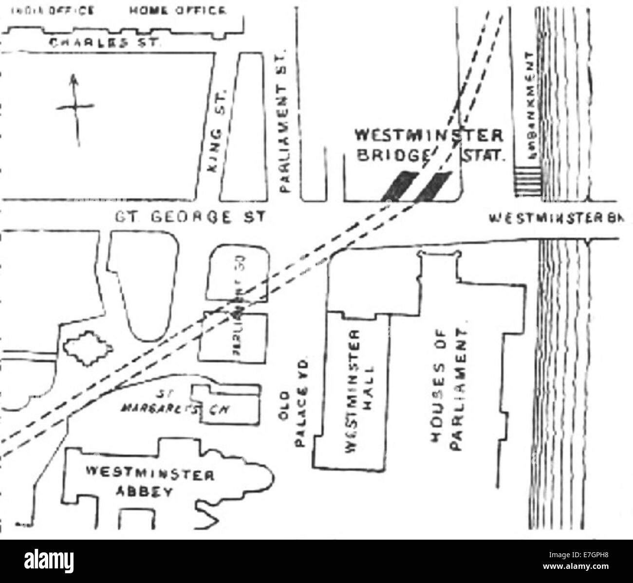 Old map westminster hi-res stock photography and images - Alamy