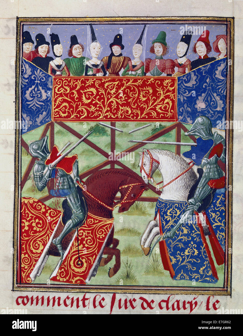 Vintage drawing of knights hi-res stock photography and images - Alamy