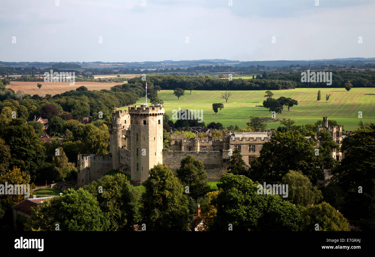 Aerial view warwick castle hi-res stock photography and images - Alamy