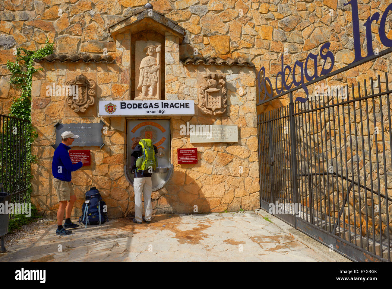 Way of St James, Wine Fountain, Bodegas Irache, Pilgrims, Camino de Santiago, Navarra, Ayegui ...