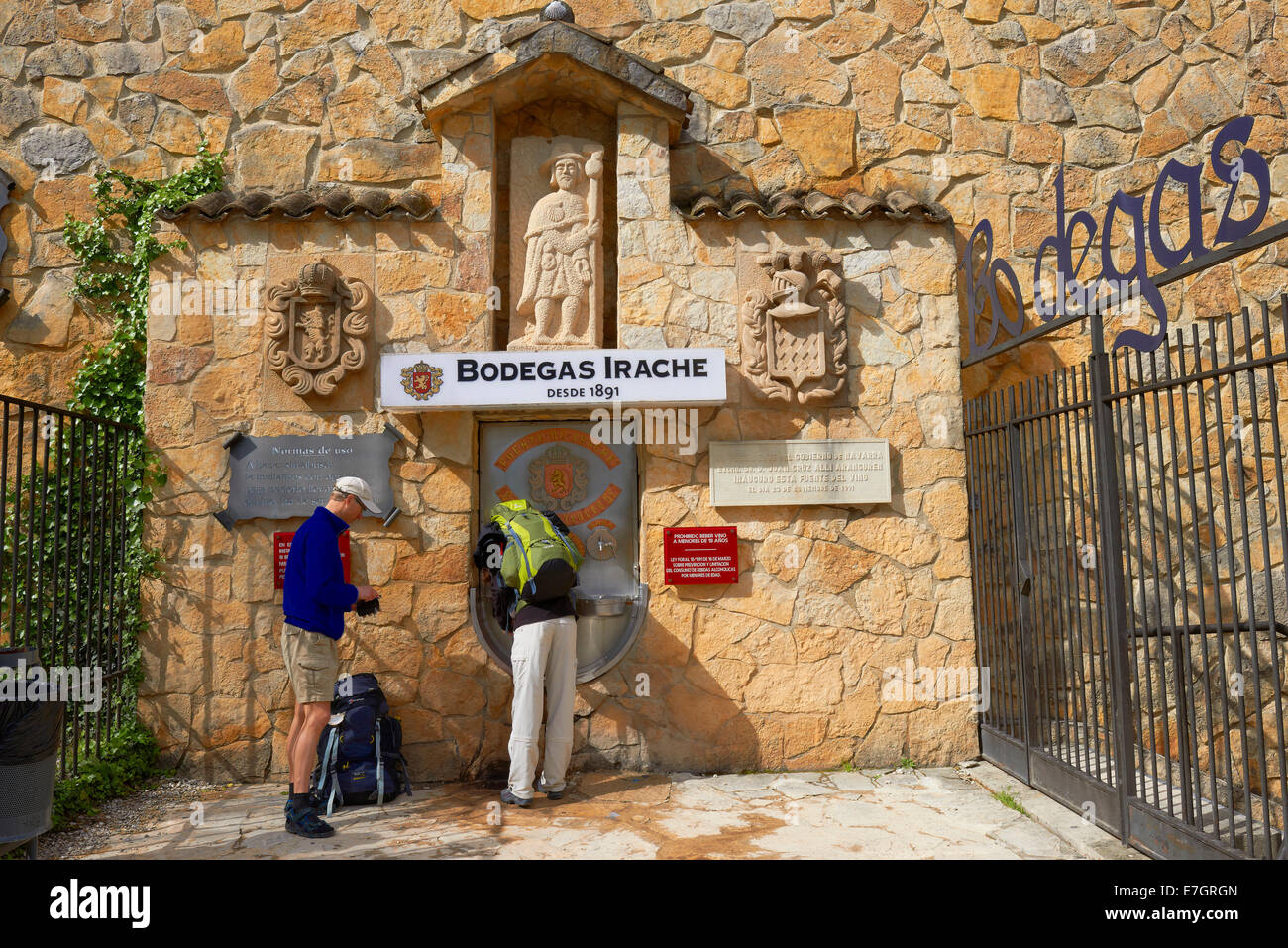 Way of St James, Wine Fountain, Bodegas Irache, Pilgrims, Camino de Santiago, Navarra, Ayegui ...