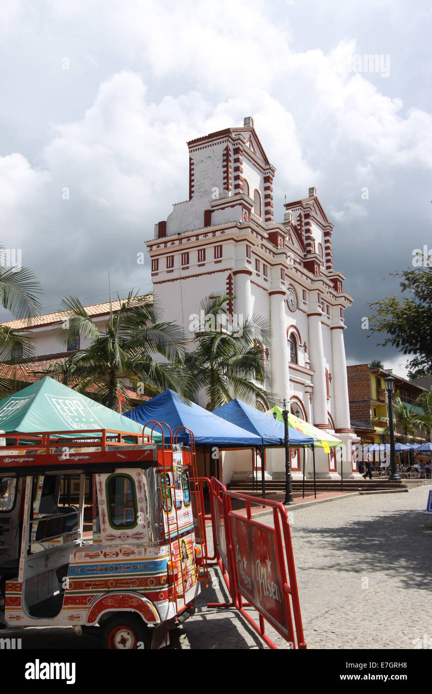 La Iglesia del Calma on the main square in Guatape, Colombia Stock ...