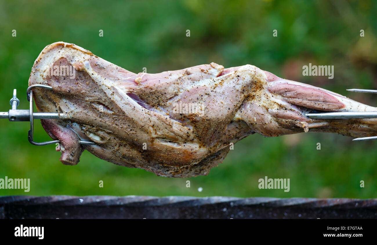 Spit roast lamb hi-res stock photography and images - Alamy